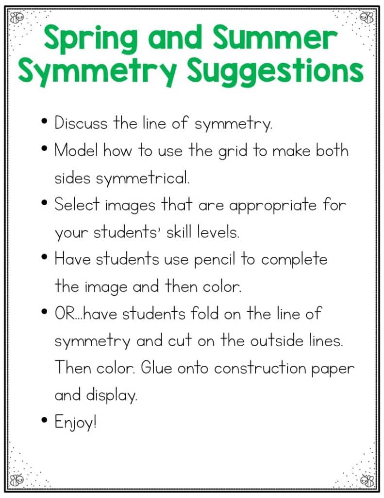 Symmetry Worksheets Spring And Summer Activities FREE | 1st Grade ...