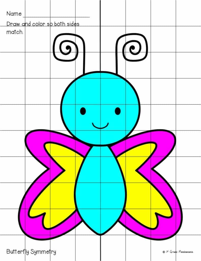Symmetry Worksheets Spring And Summer Activities FREE | 1st Grade ...