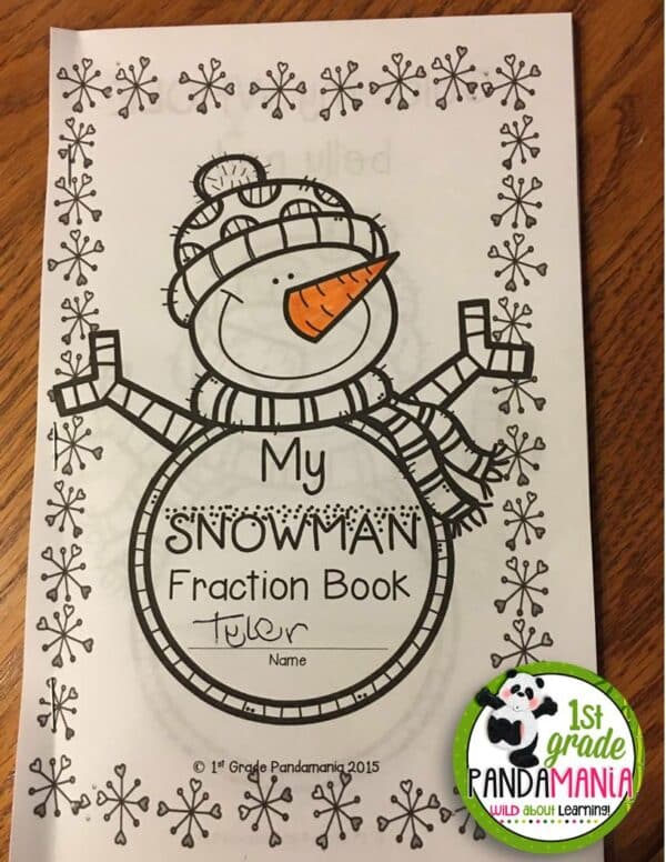 FREE Fraction Snowman Activity Booklet For 1st And 2nd Grades | 1st ...